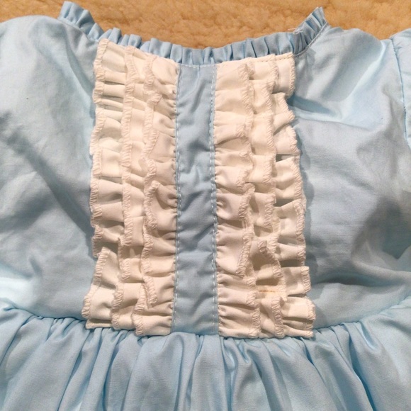 Dresses | Vintage Handmade Pale Blue Ruffled Baby Dress | Poshmark